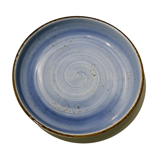 Cerabon Petye Rustic Porcelain Round Deep Dish Ø24xH4cm, Indigo | Sia ...