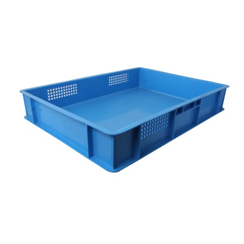 (21-00377-01) PLC STACKABLE CONTAINER 53x38.5xH10cm(Int) , LIGHT BLUE ...