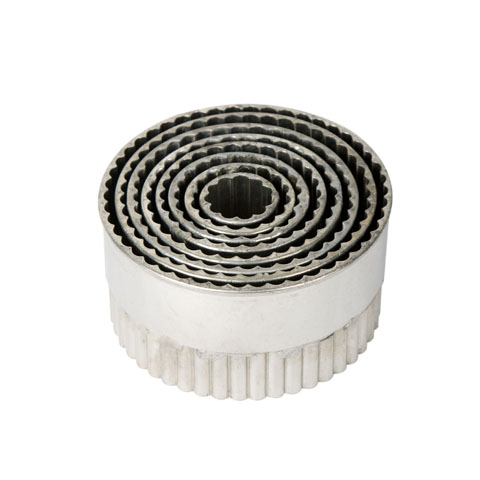 (CUT008) S/S RD FLUTED PASTRY CUTTER 8-pc, (146-08F), CCK