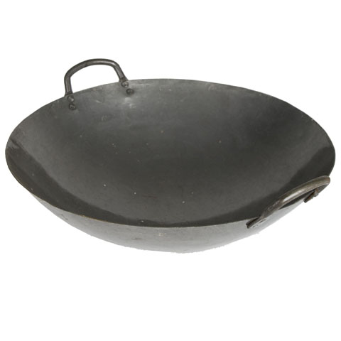 (WKI019) IRON FRYING WOK H/DUTY 19", CCK