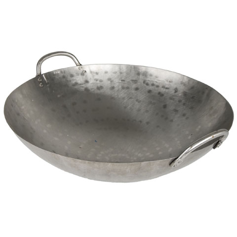 (WKS019) H/DUTY S/S FRYING WOK 19", CCK