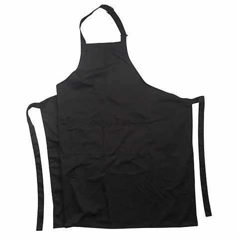 FULL SIZE APRON w/3-POCKETS & ADJUSTABLE STRAP L100xW90cm, BLACK ...
