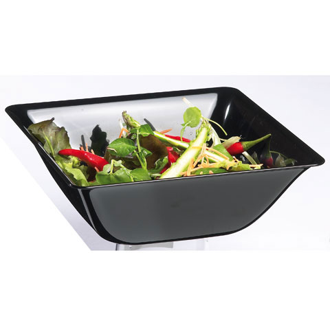 DISPOSABLE SALAD BOWL FLUID 2500ml BLACK, 10pcs/pkt, 5pkts/ctn, FLUID ...