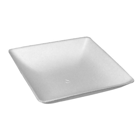 SUGARCANE PULP BIODEGRADABLE SQUARE PLATE (PFAS FREE) L6.5xW6.5xH1.2cm ...
