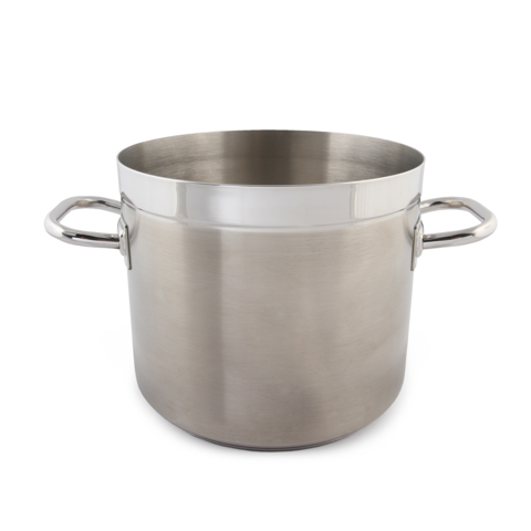 18-10 STAINLESS STEEL SHALLOW STOCK POT (WITHOUT LID)