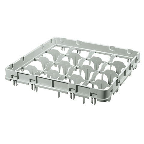 16-COMPT. GLASS RACK FULL DROP EXTENDER A, GRAY, GOLDPLAS