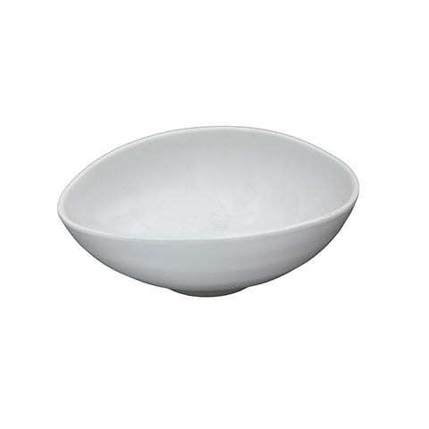 MEL OVAL BOWL 8", L20.4xW17xH7.6cm, MATTE WHITE