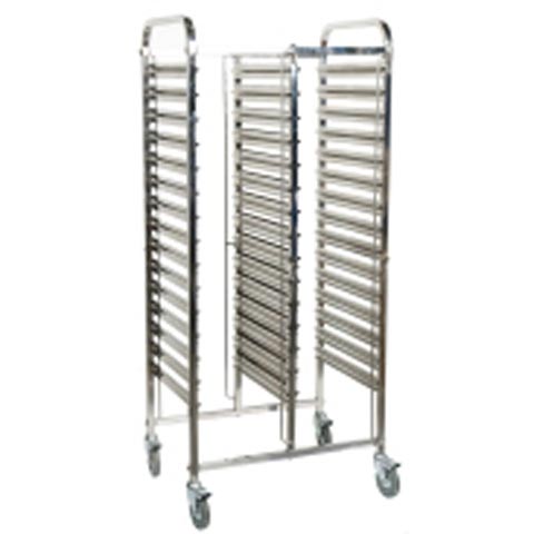 STAINLESS STEEL DOUBLE COLUMN TROLLEY FOR GN 1/1 INSERTS