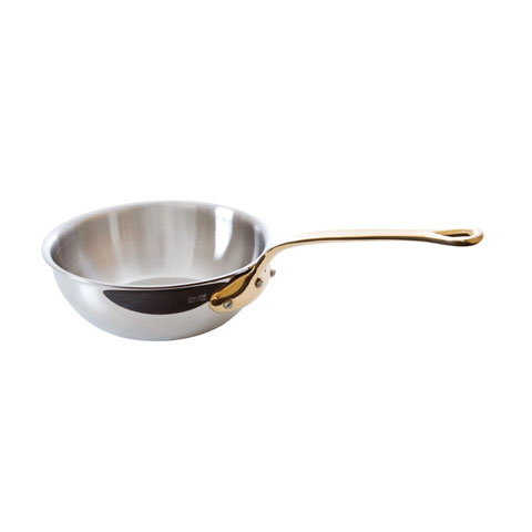 (11-00142) S/S CURVED SAUTE PAN WITH BRONZE HANDLE Ø24xH8cm, 2.8L, M ...