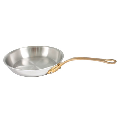 (11-00846) S/S FRYING PAN WITH BRONZE HANDLE Ø24xH4.8cm, M'COOK, MAUVIEL