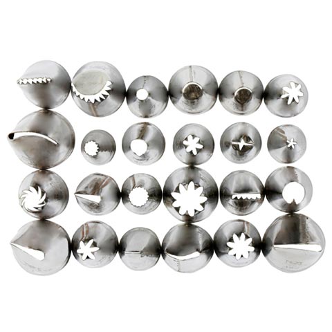 (15-02175) ASST ICING NOZZLES SET, 24PCS