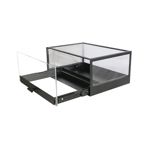 ACRYLIC PASTRY DISPLAY CASE L44.9xW31.8xH20.4cm, BLACK, LUX ISO, EFAY
